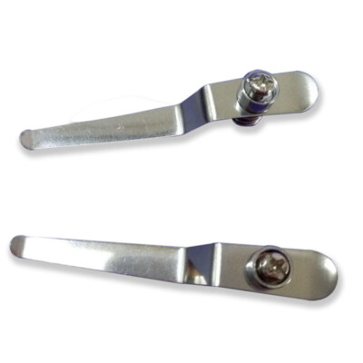 2 PCS Biological Microscope Stage Clip Slides Clip Stage Presser 6.7cm ...