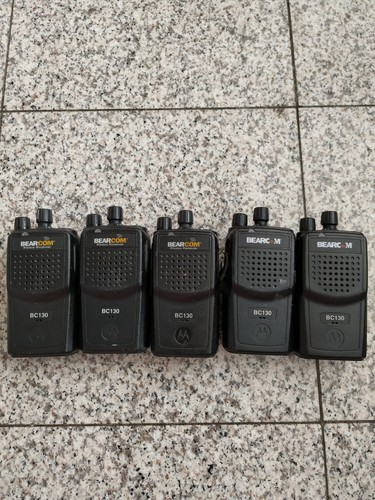 Lot of 5 Motorola Bearcom BC130 Two Way Radio AAH84RCJ8AA2AN | eBay