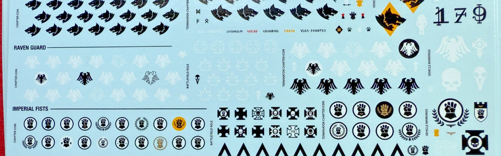 SPACE MARINE TRANSFER SHEET DECALS - OOP NEW WARHAMMER 40.000 40k ...