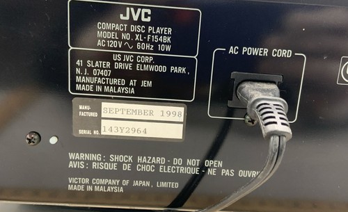 JVC 5 Disc CD Compact Disc Automatic Changer | eBay