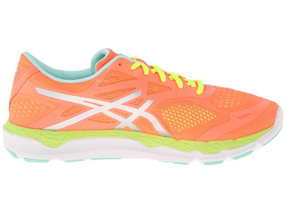 ASICS T583N.3107 33 DFA Wmn's (M) Coral/Yellow Mesh/Synthetic Running ...