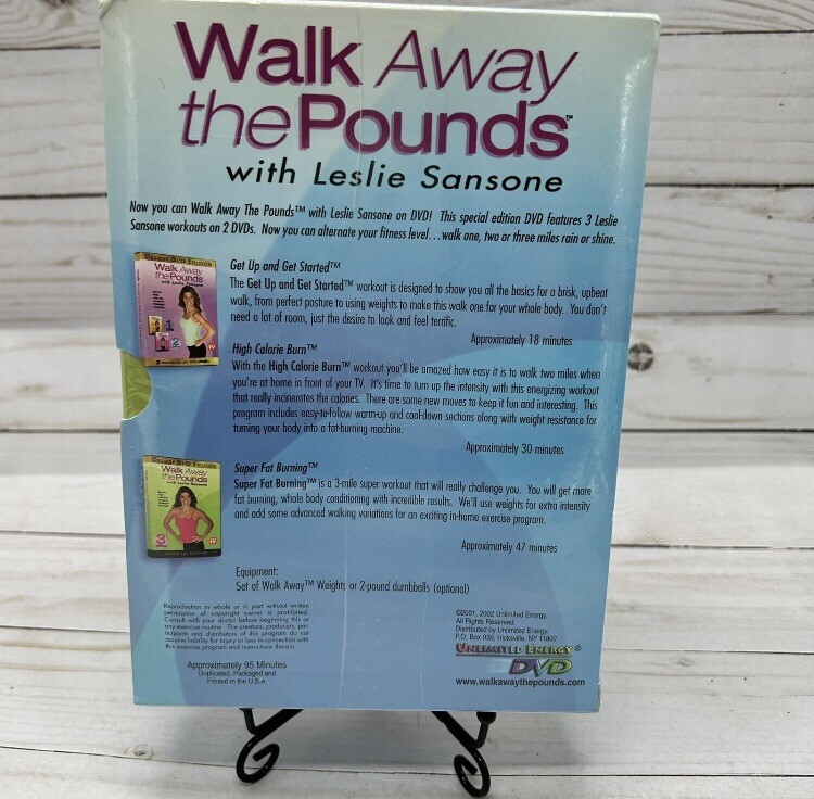 Walk Away The Pounds Deluxe Edition 2 Pack DVD With Leslie Sansone 3 ...