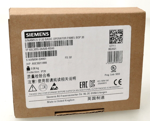Siemens SINAMICS S120 Basic Operator Panel BOP 20 | FS:02 | 6SL3055 ...