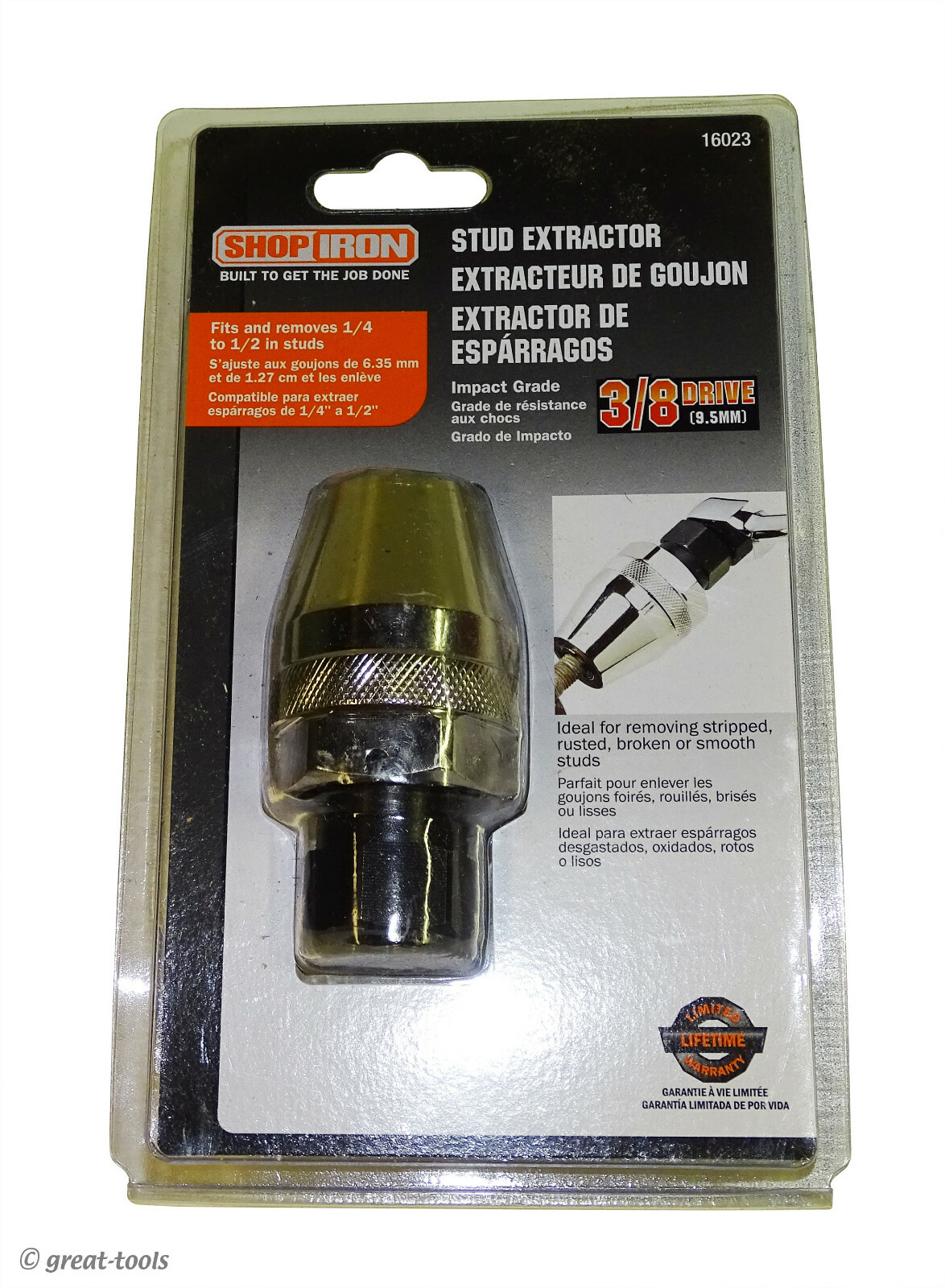 STUD EXTRACTOR TOOL – 3/8" drive, remove theaded studs, remover, impact ...