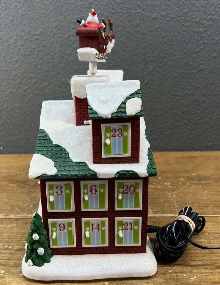 Avon Countdown to CHRISTMAS Advent Calendar House Animated Lighted ...
