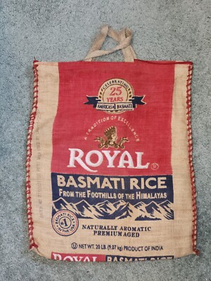 Royal Basmati Rice Burlap Gunny Sack Bag Tote with Handles & Zipper | eBay
