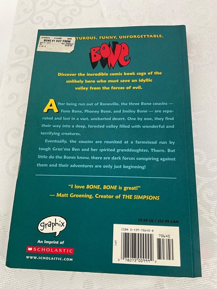 Bone Graphic Novels Set/3 By Jeff Smith: Out From Boneville The Great ...