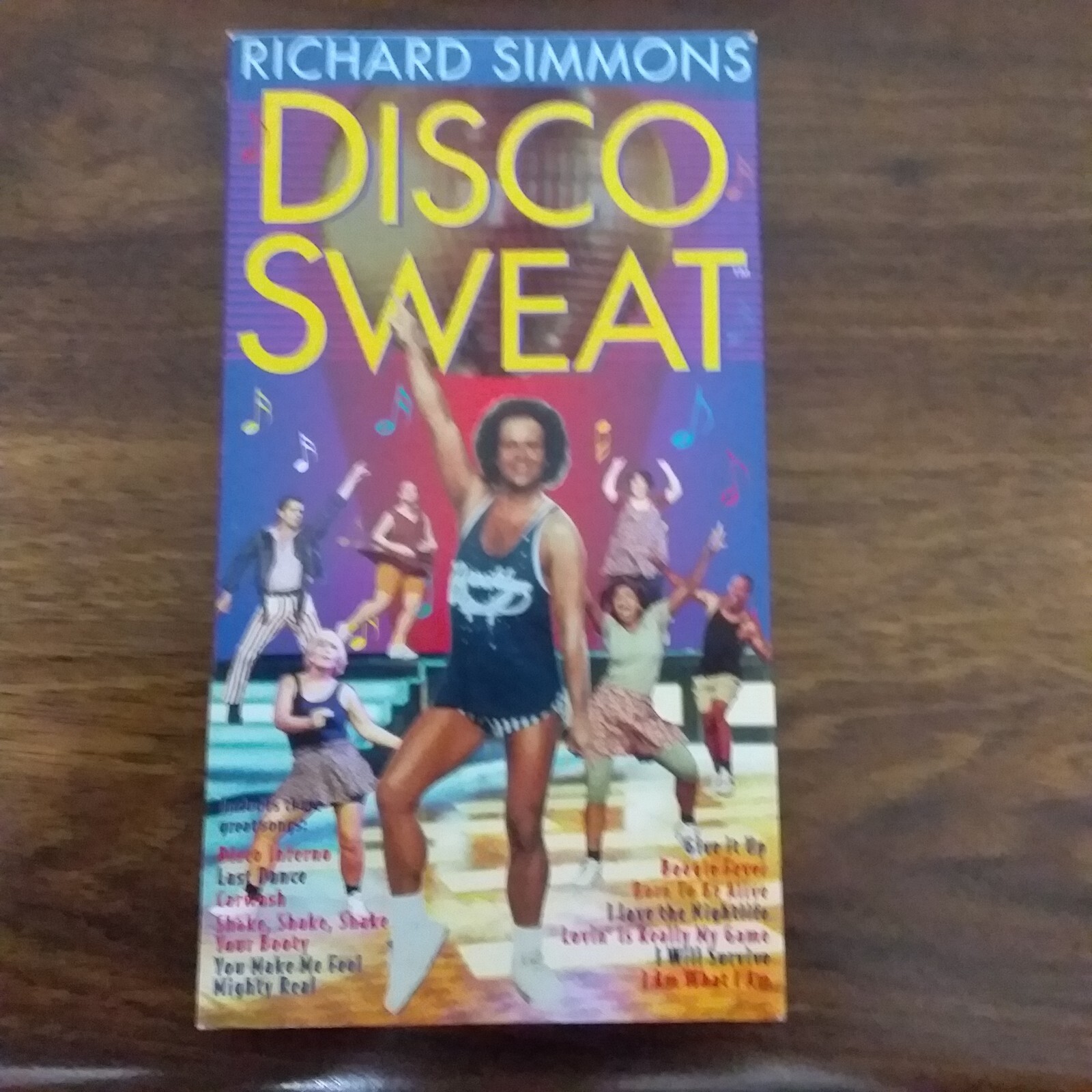 Richard Simmons Lot of 2 VHS Disco Sweat Broadway Sweat Aerobic Musical ...