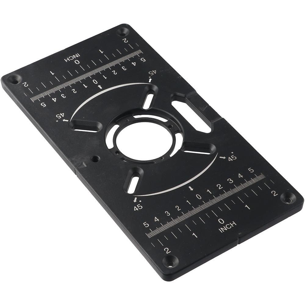 Black Woodworking Router Table Insert Plate Routers Carpentry Tools ...