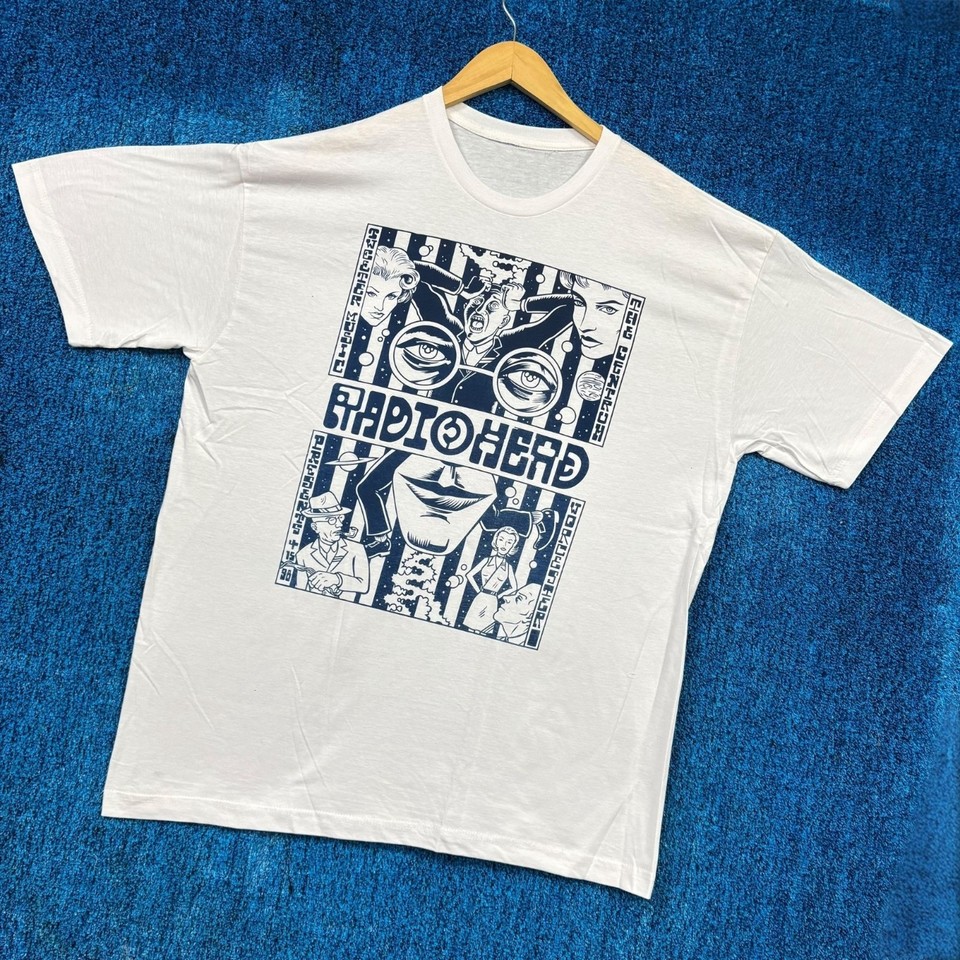 Radiohead Alternative Rock Band White Tee Size XL | eBay