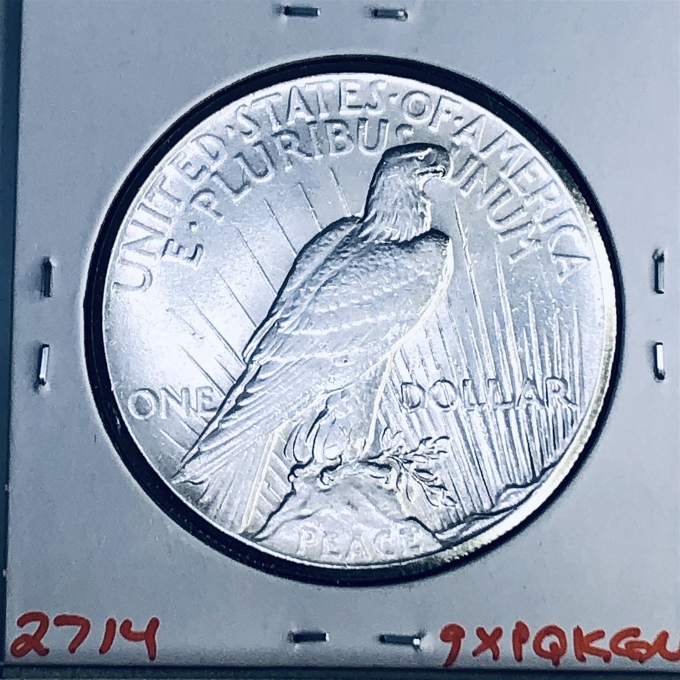 1927 P PEACE SILVER DOLLAR HI GRADE GENUINE U.S. MINT RARE KEY COIN ...