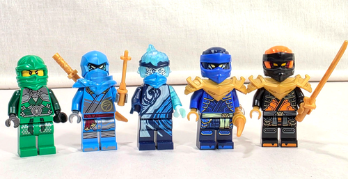 Lego Ninjago Minifigure Lot Nya NRG Seabound Cole Jay Dragons Gold ...