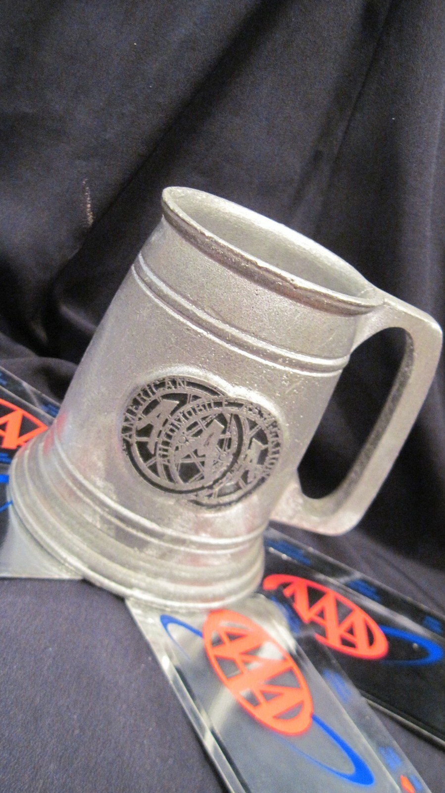 New AAA American Automobile Association Pewter Mug with 4 AAA Bumper ...