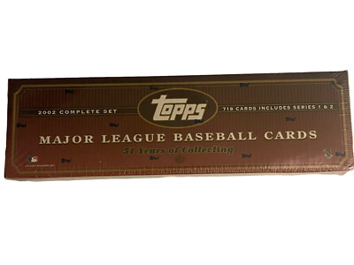 2002 TOPPS BASEBALL COMPLETE FACTORY SEALED BROWN HOBBY SET 1-718 FAST ...