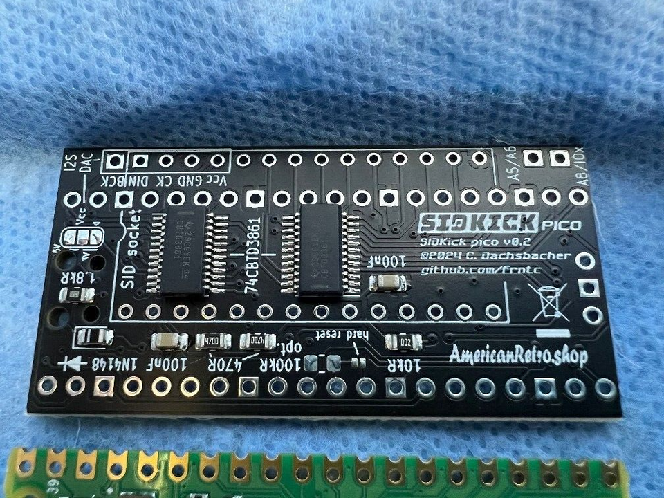SIDKick Pico PWM Commodore 64 and 128 (C64 / C128) MOS SID 6581 / 8580 ...