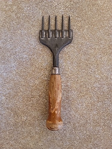 Vintage 5 Five Prong Ice Pick Chipper w/ Wooden Handle | eBay