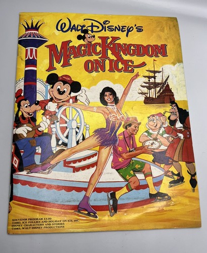 Vintage Walt Disney On Ice Magic Kingdom Program Book Collectible ...