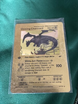1995-2000 Golden Shining Charizard RARE | eBay