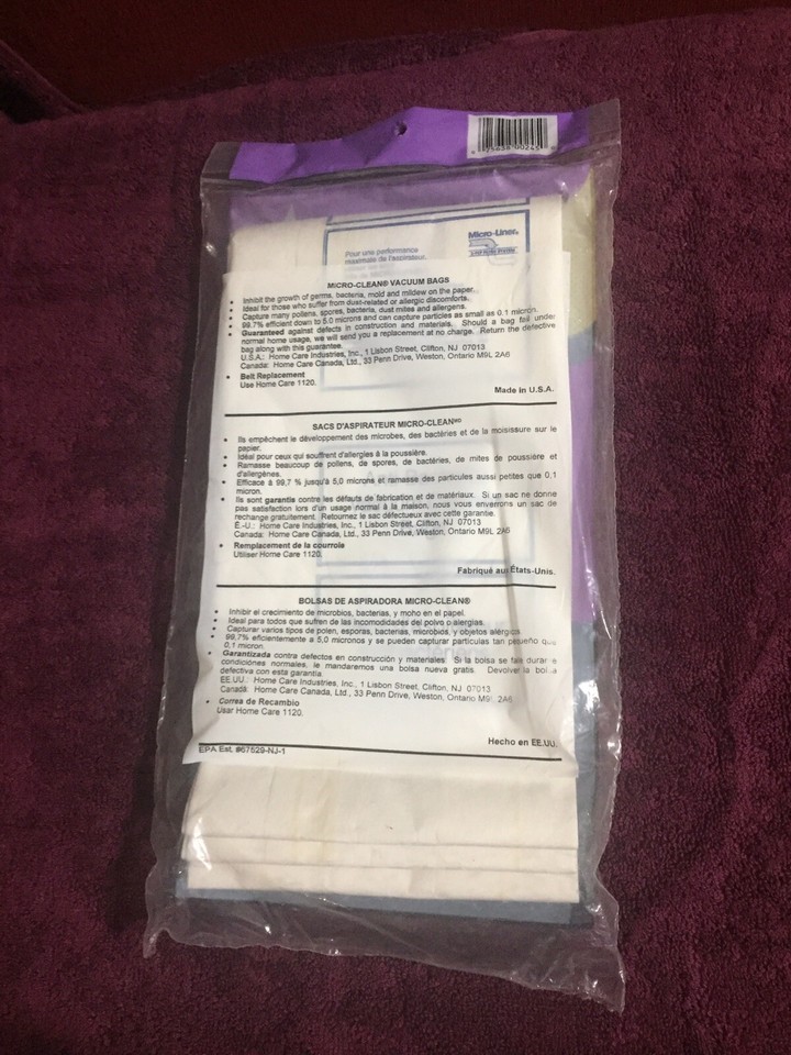 Vacuum Bags Type U HomeCare Micro Clean Eureka Bravo Powerline Vac Bag ...