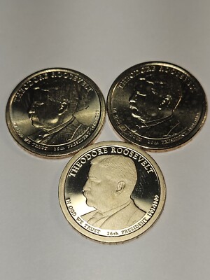 THEODORE ROOSEVELT PRESIDENTAL COIN SET (3) -PDS | eBay