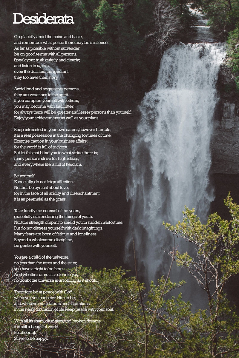 Waterfall Poem
