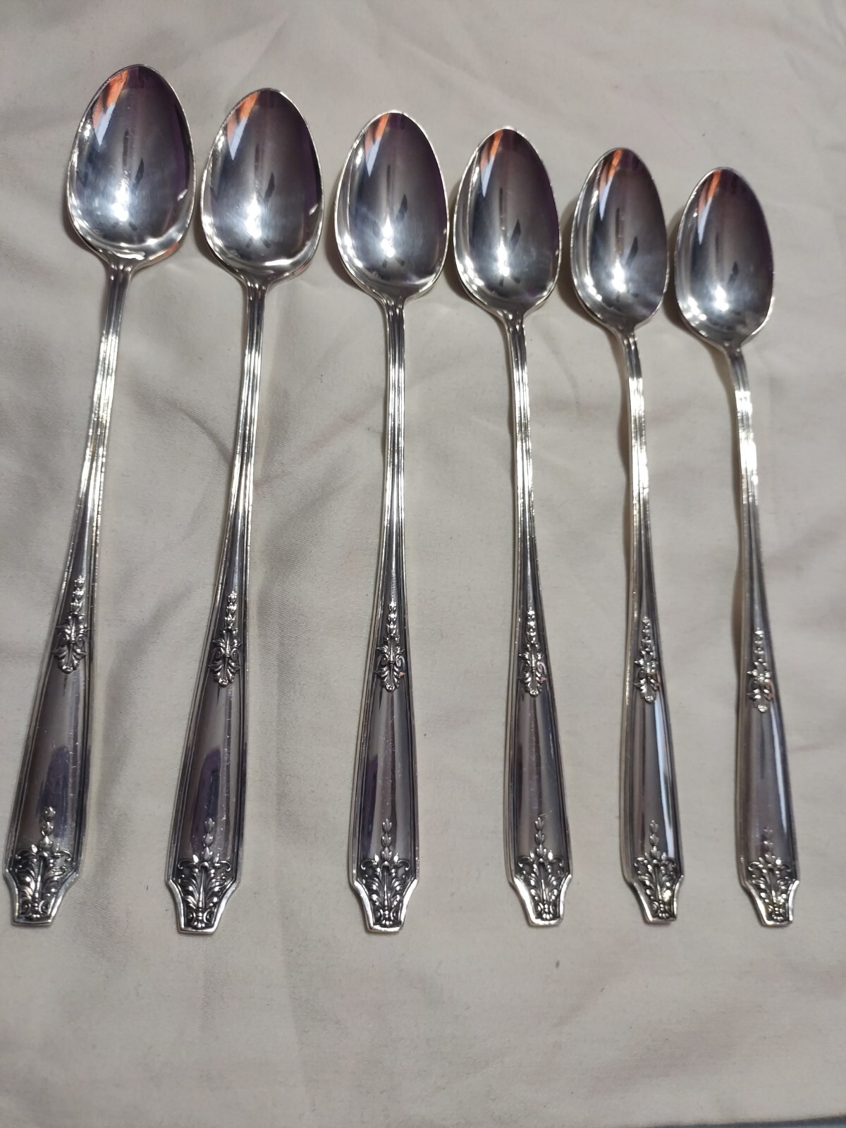 Wallingford Co. #27 Silverplate Iced Tea Spoon Bedford Pattern Set of 6 ...