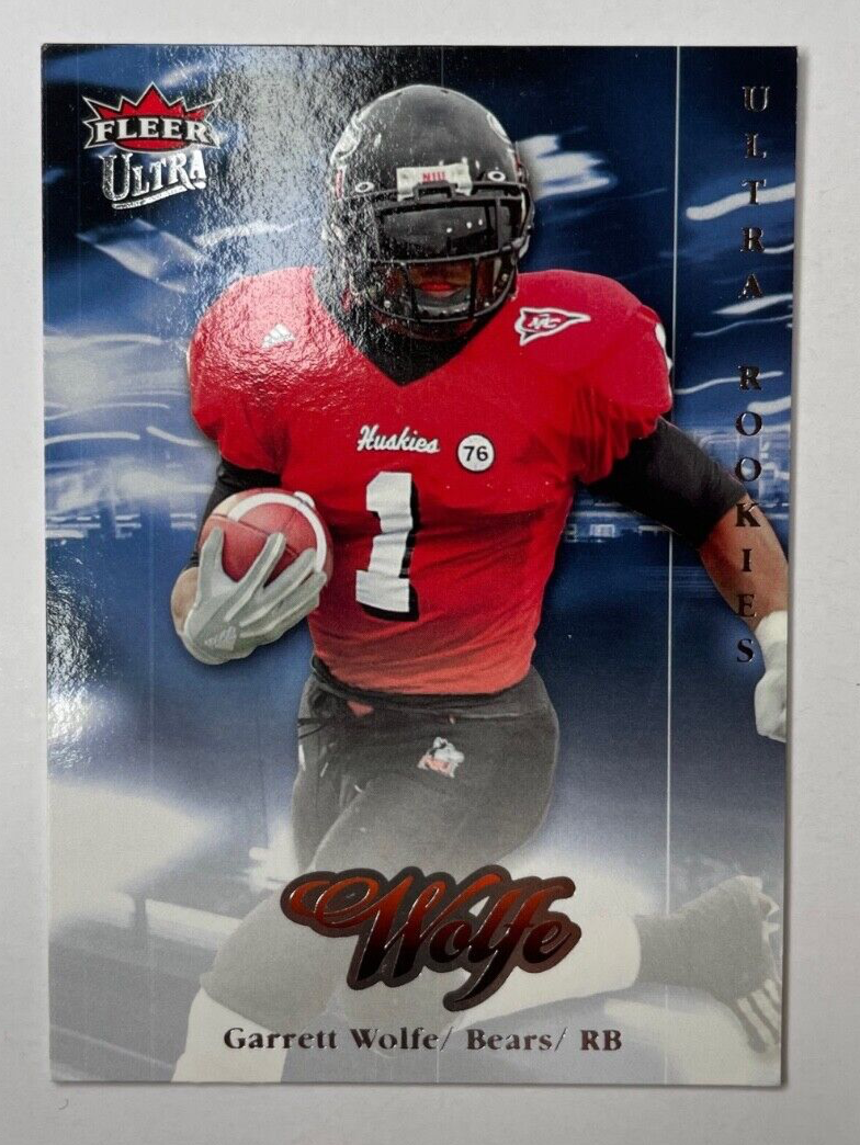 Garrett Wolfe 2007 Fleer Ultra RC ROOKIE 220 Northern Illinois Huskies ...
