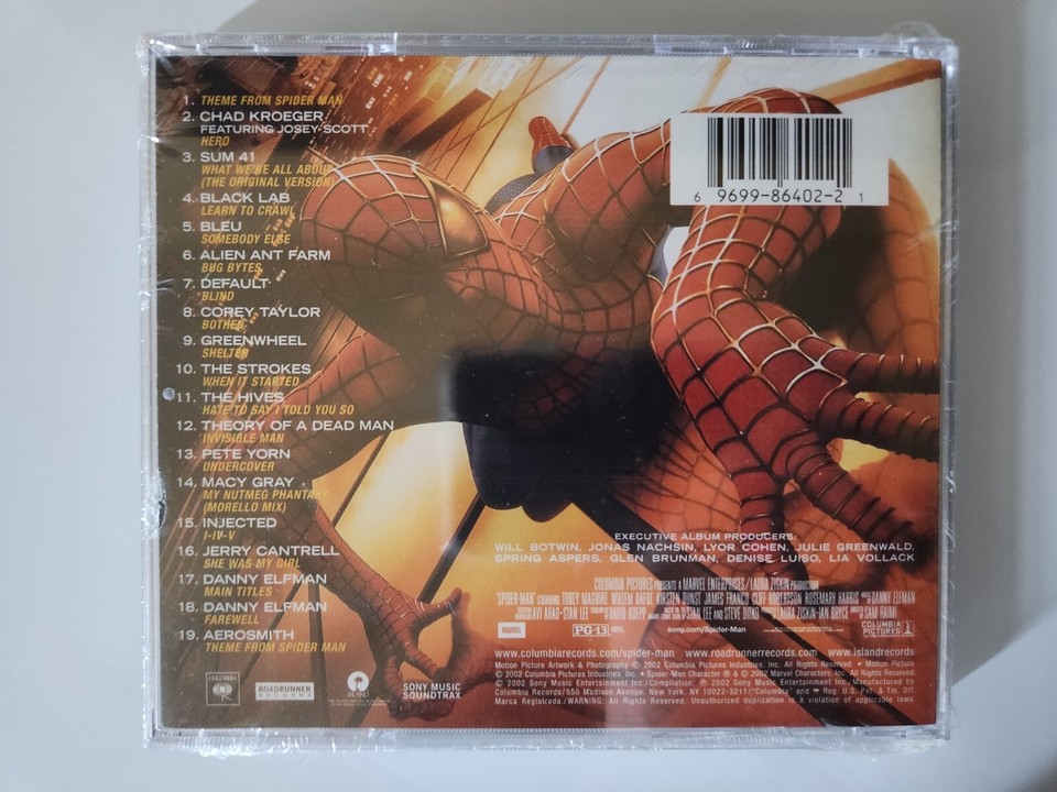 Spider-Man: Music from and Inspired By Original Soundtrack (CD, Apr ...