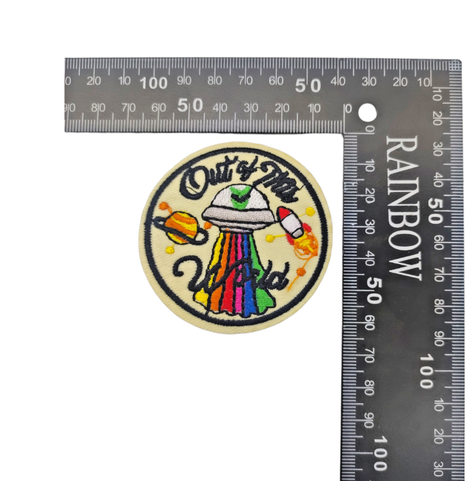 Out of the world UFO Alien Clothing Heat Adhesive Embroidered Iron ...