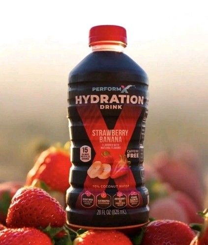 12 PACK! NEW! PerformX Strawberry Banana Hydration Drink, 28-oz, FREE ...