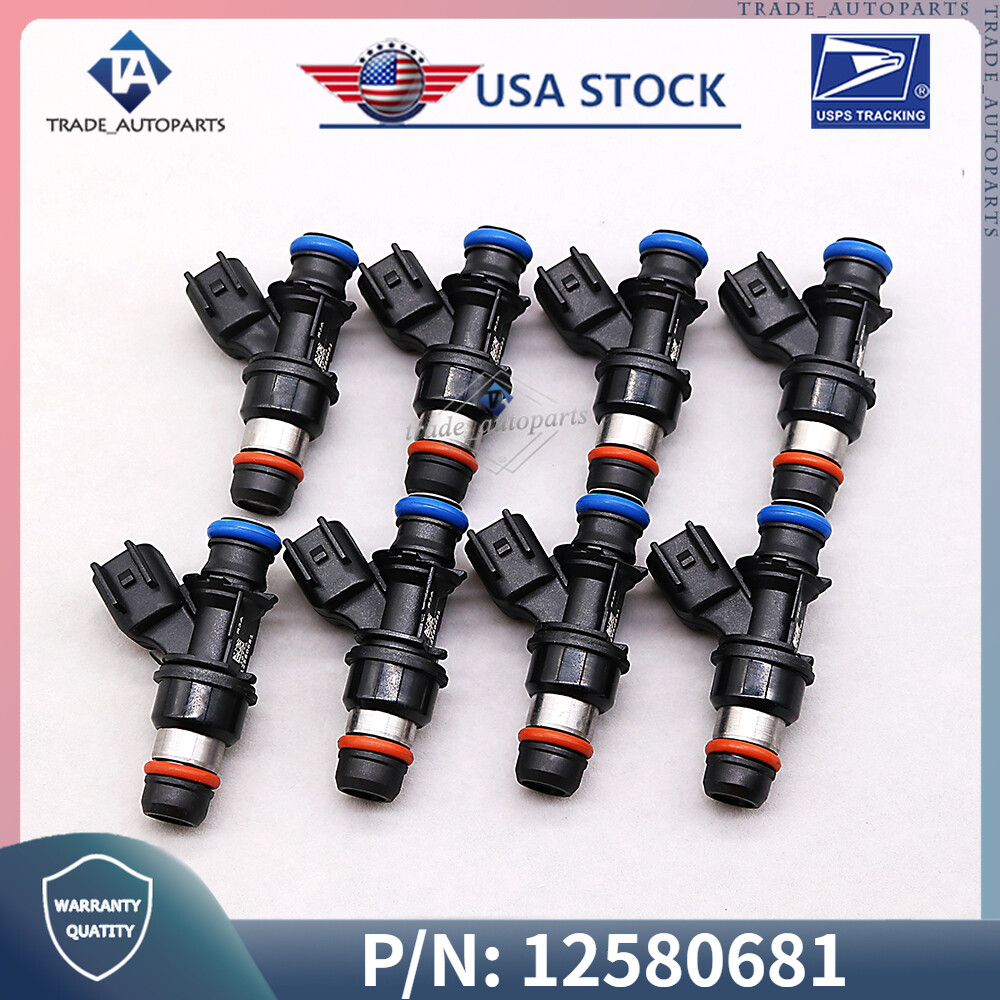 Set of 8 Fuel Injectors For 2004-2010 Chevrolet Buick GMC Cadillac ...