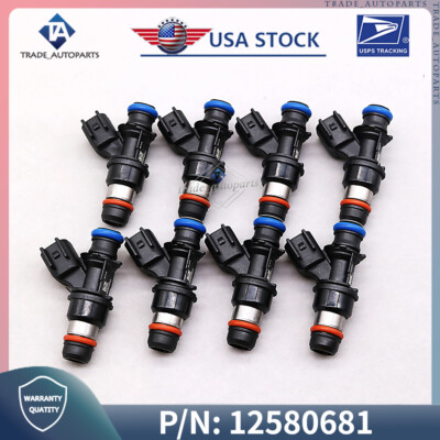 Set of 8 Fuel Injectors For 2004-2010 Chevrolet Buick GMC Cadillac ...