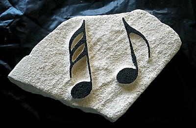Sandstone Paperweight With Musical Notes | eBay