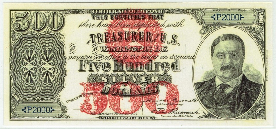 Tim Prusmack $500 Art Note. Superb Gem. PCGS 68 PPQ!! T. Roosevelt. | eBay