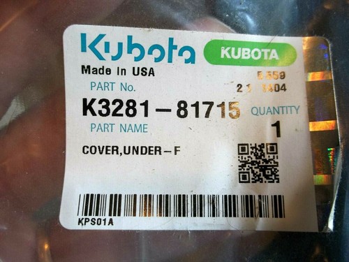GENUINE KUBOTA Under Cover K3281-81715 New | eBay
