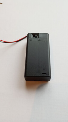 3 volt power supply. 2x AA 3v battery holder with lid and on/off switch ...