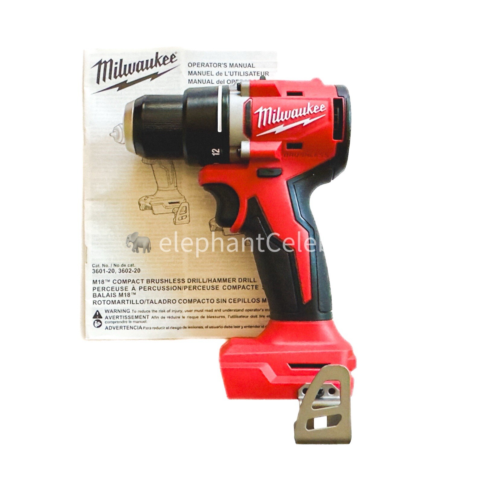 Milwaukee 3601-20 M18 18V Brushless 1/2” Drill/Driver w/ 48-11-1850 5 ...