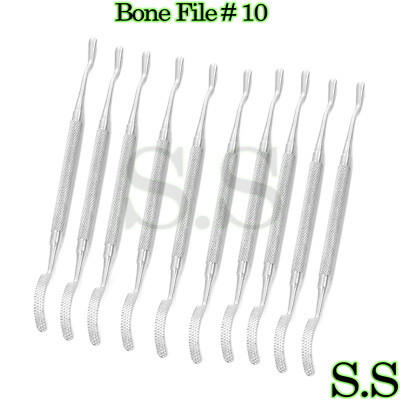 12 Bone File #10 Surgical Dental Dentist Medica Instruments | eBay