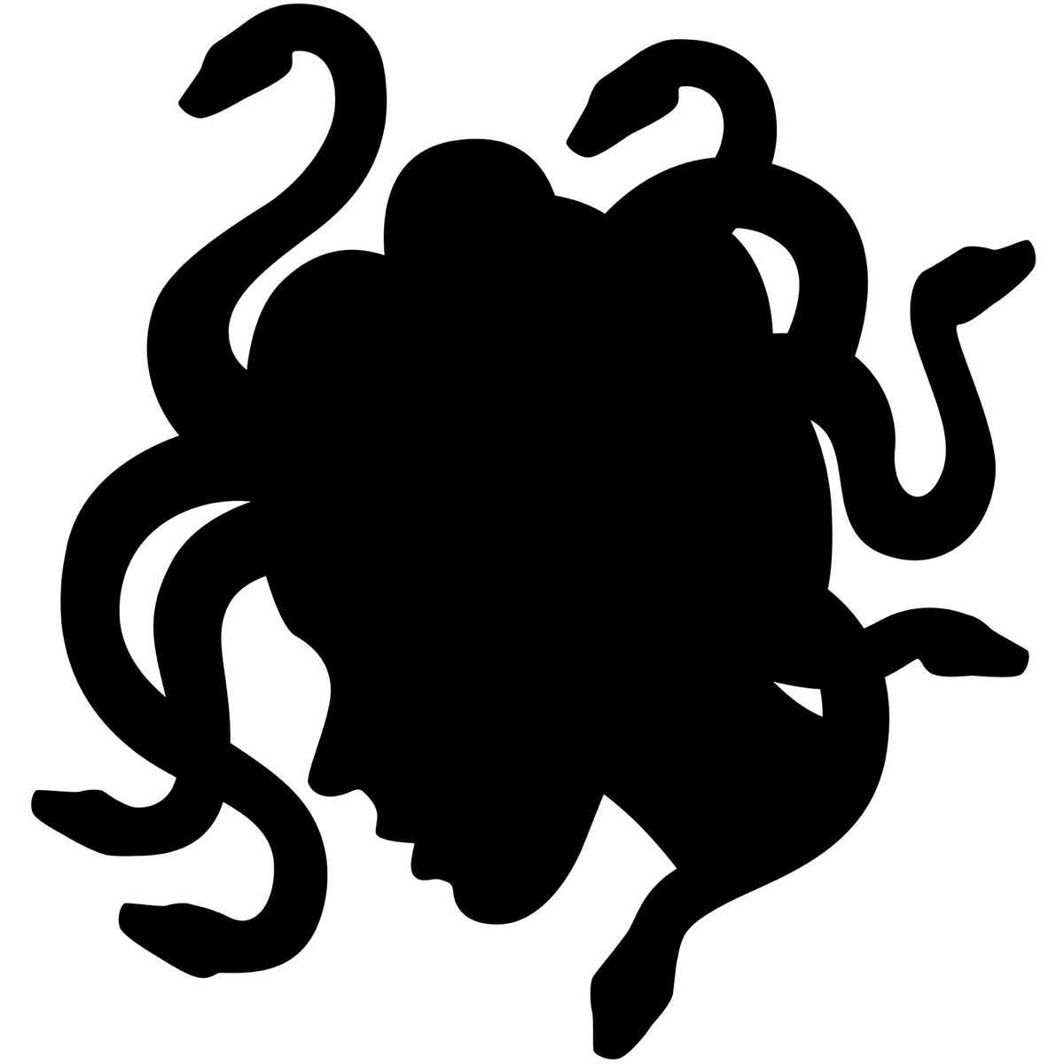Silueta De Medusa Medusa Statue Tattoo Stencil | Medusa Tattoo Design,