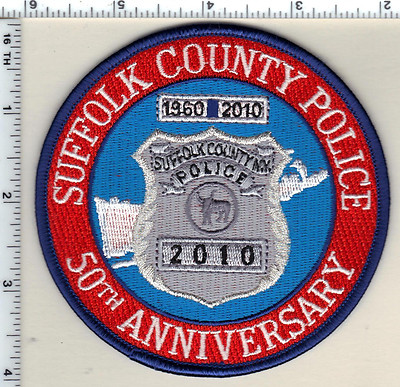 Suffolk County Police (New York) 50th Anniversary Shoulder Patch (1960 ...