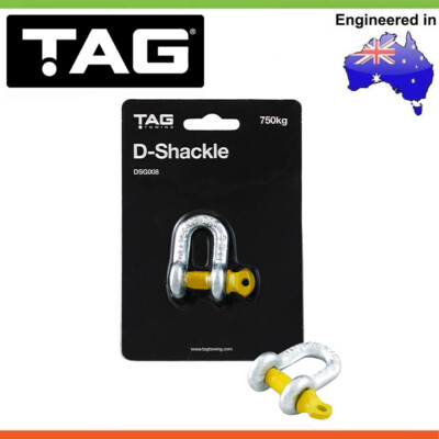 New * TAG * D-Shackle - Thickness - 8mm, 750kg, Drop Forged Carbon ...