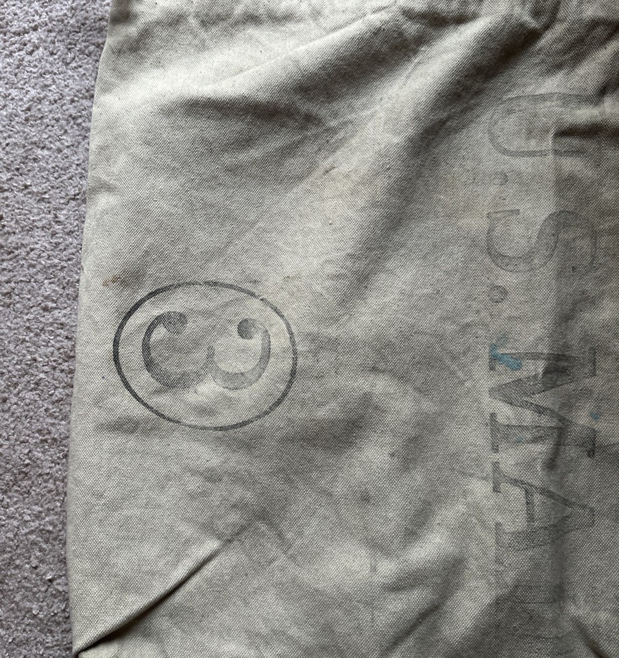 Vintage 1950 Large HEAVY DUTY US Mail Carrier #3 BAG CANVAS USPS Duffle ...