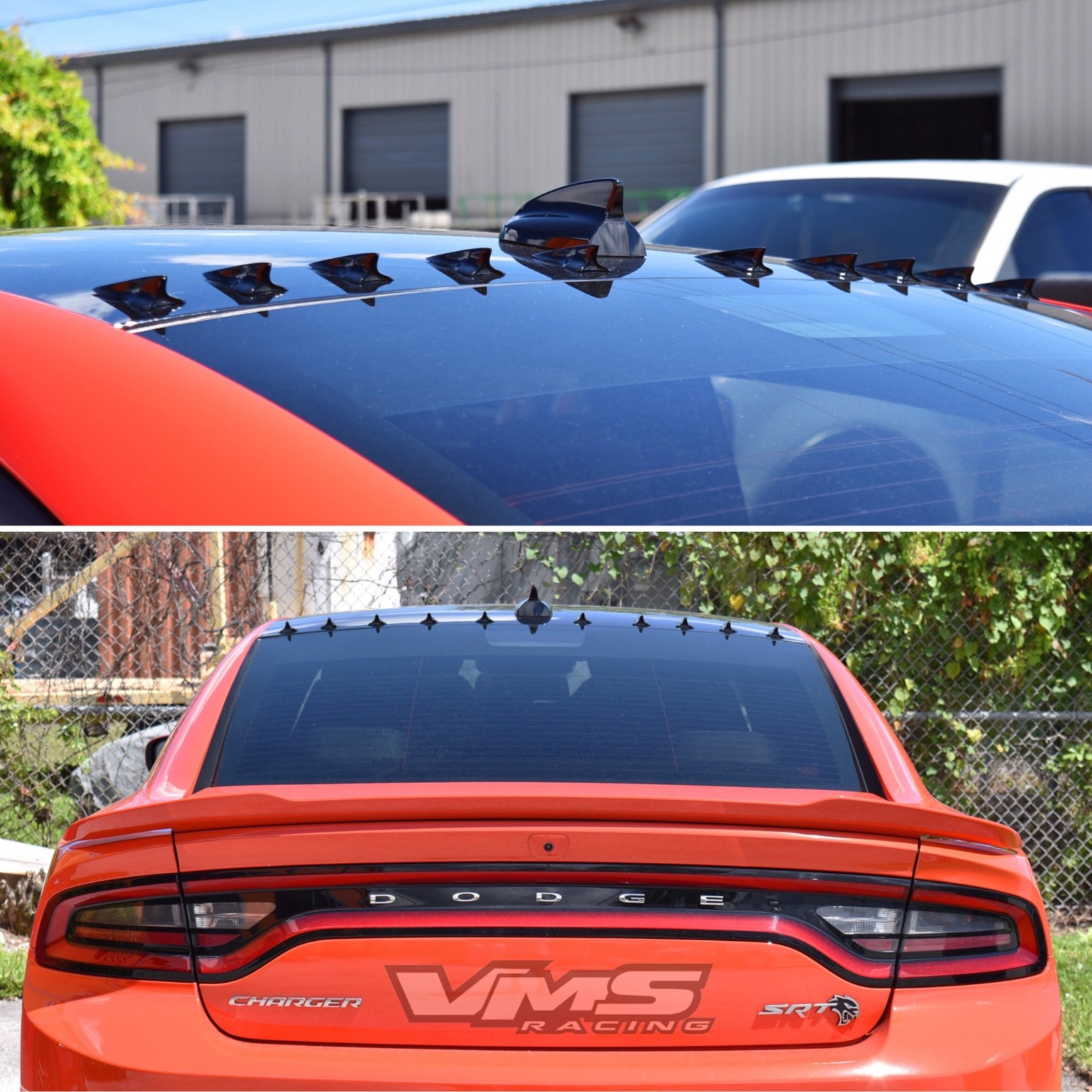 10 VMS RACING STICK-ON VORTEX GENERATOR ROOF FIN KIT FOR DODGE ...