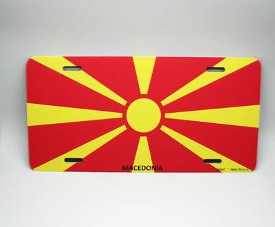MACEDONIAN MACEDONIA FLAG METAL CAR NOVELTY LICENSE PLATE AUTO TAG | eBay
