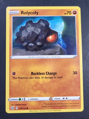 Pokemon Battle Styles Rolycoly Common Card 078/163 | eBay