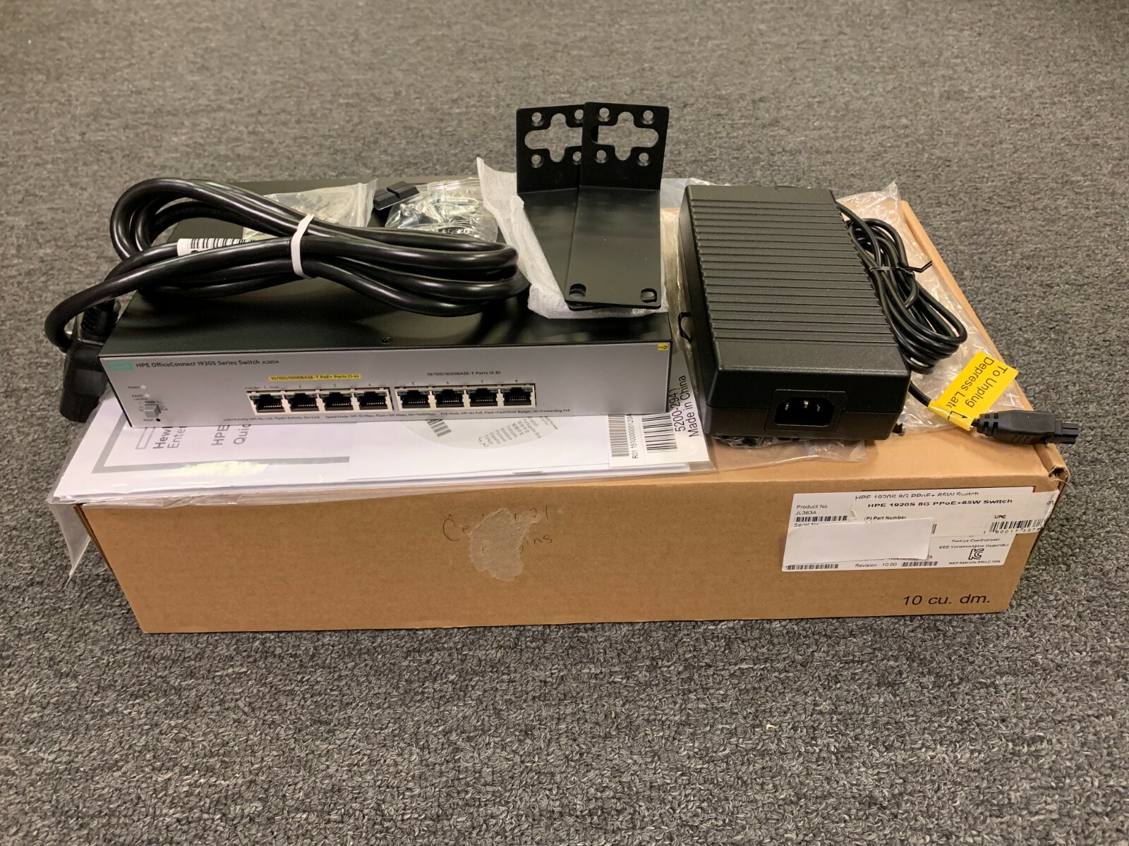 JL383A HPE OfficeConnect 1920S 8G PPoE+ 65W Switch HPE Retail NEW F/S ...