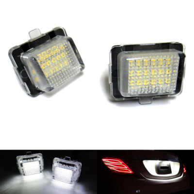 2x LED Licence Number Plate Light For Mercedes W205 C205 CLA C117 C218 ...