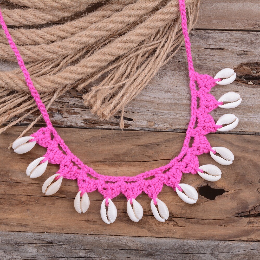 Seashell Handmade Woven Shell Necklace Hand Woven Fashion Accessories ...