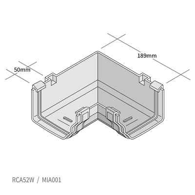 Marley Classic Conservatory Gutter Plastic Ogee Profile - RCA52 - WHITE ...