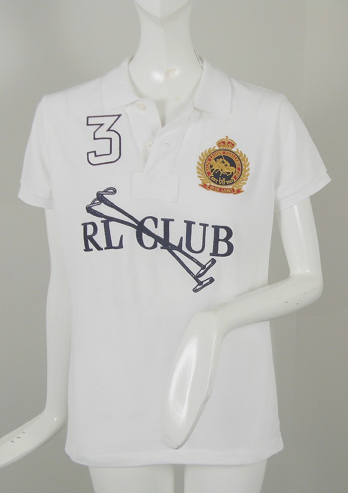 NEW! Polo Ralph Lauren Womens Challenge Cup Polo Shirt! *Big Gold ...